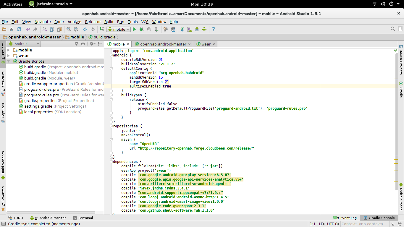Unfortunately Openhab Has Stopped While Open The Openhab Application In Android Mobile Or