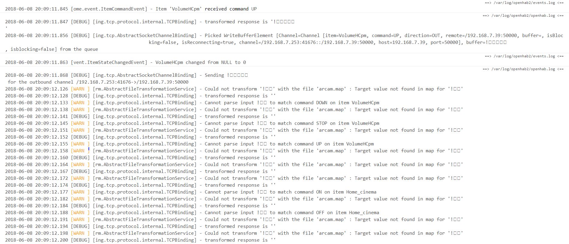 Transform incoming HEX values via TCP binding and map file - Beginners - openHAB Community